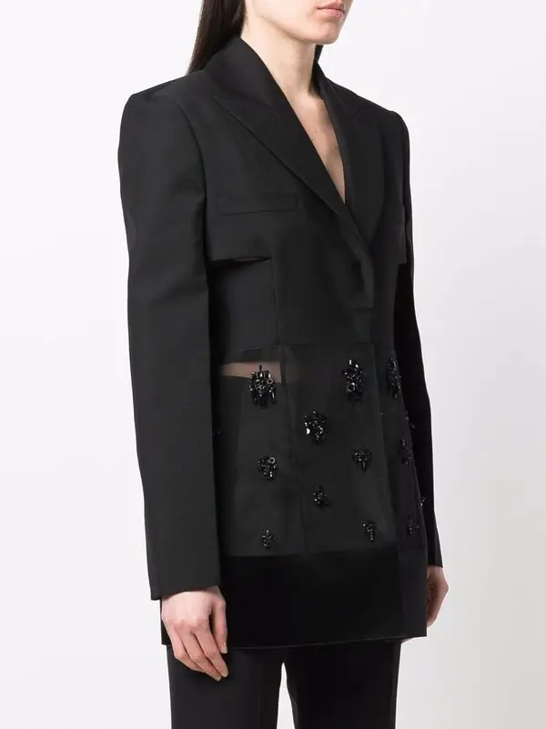 Givenchy Embellished-hem Tailored Blazer