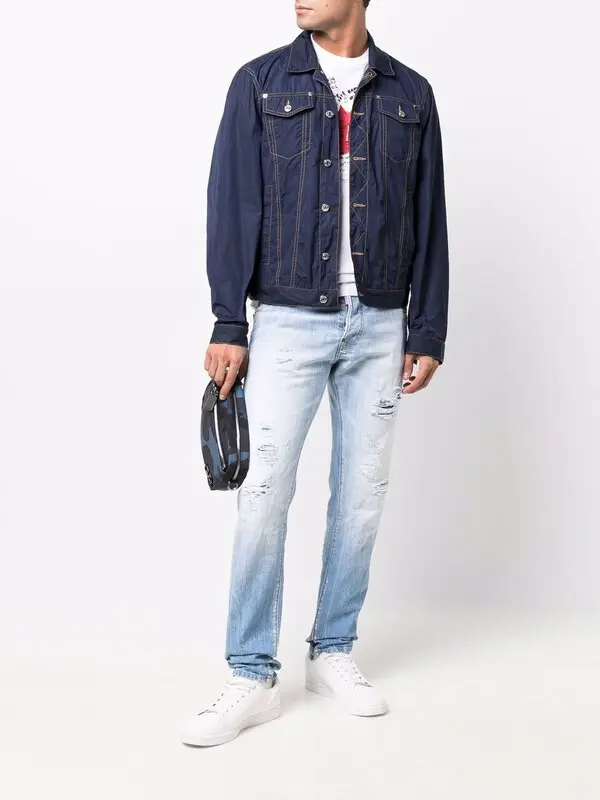 Dsquared2 Distressed Straight-leg Jeans