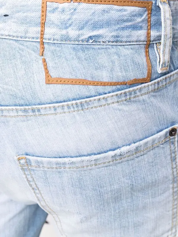 Dsquared2 Distressed Straight-leg Jeans