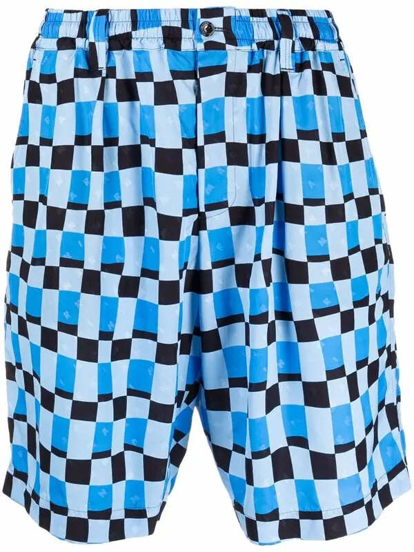 Marni Checked Knee-length Shorts