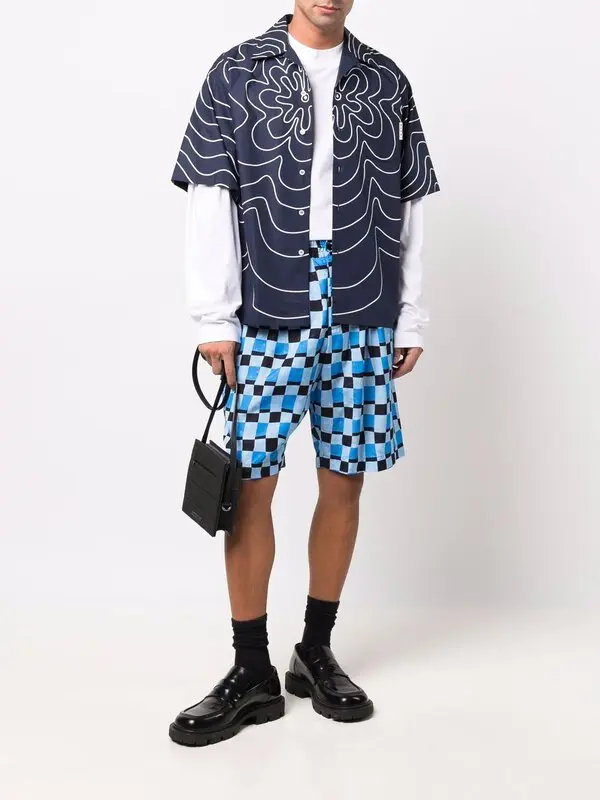 Marni Checked Knee-length Shorts