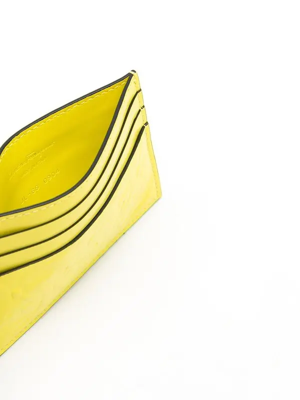FERRAGAMO Gancini-print Leather Cardholder