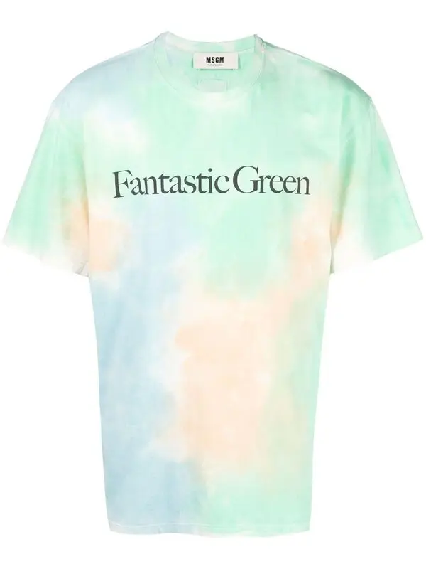 MSGM Fantastic Tie-dye T-shirt - Green