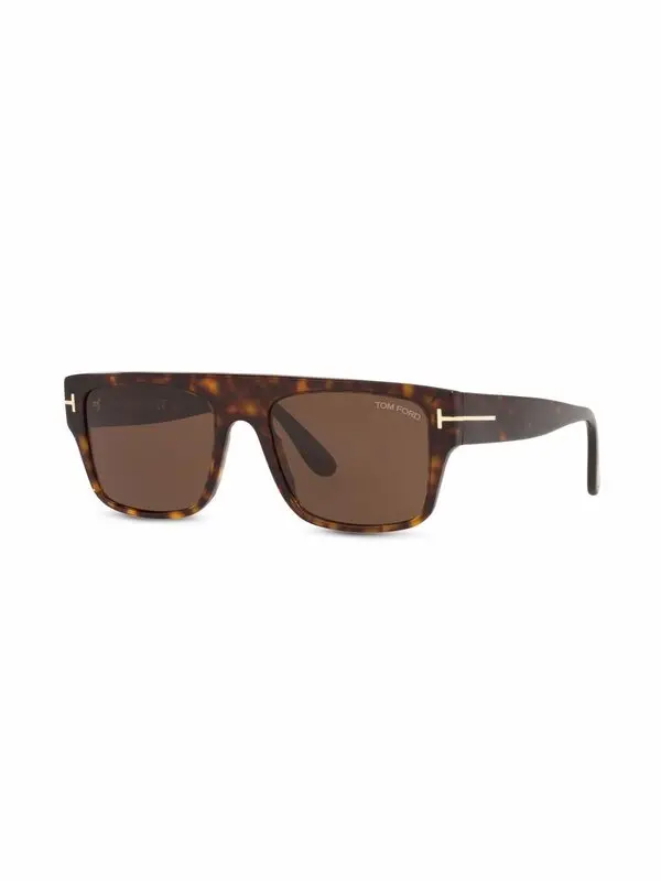 TOM FORD Tortoiseshell Square Frame Sunglasses - Green
