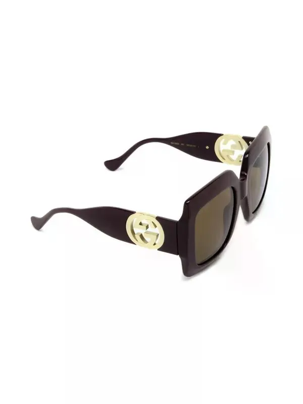 Gucci Gg Oversized Square-frame Sunglasses - Brown