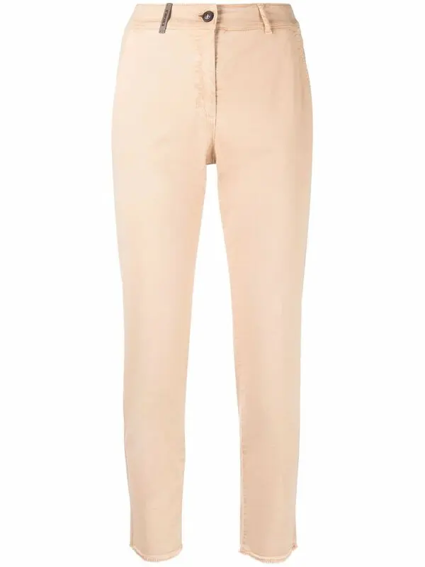 Peserico Straight-leg Cropped Trousers - Neutrals
