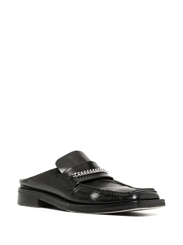 Martine Rose Chain-embellished Loafers - Black