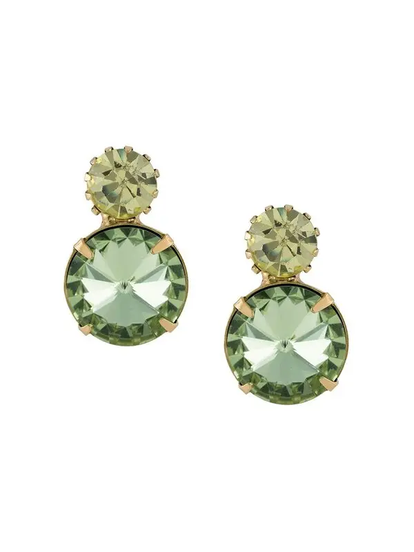JENNIFER BEHR Myrla Crystal Earrings - Green