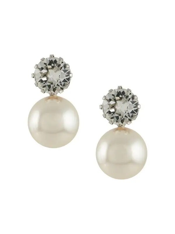 JENNIFER BEHR Ines Pearl Earrings - Silver