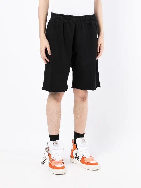 Off-White Diag-print Track Shorts - Black