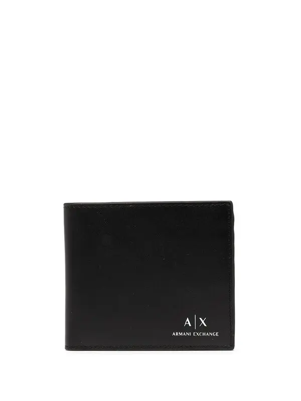 Armani Exchange Logo-print Bifold Wallet - Black