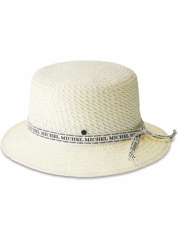 MAISON MICHEL Axel Bucket Hat - White