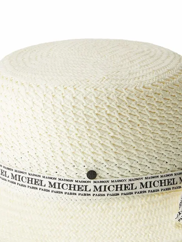 MAISON MICHEL Axel Bucket Hat - White