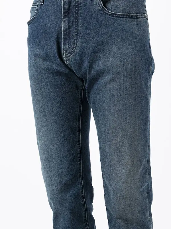 Emporio Armani Straight-leg Twill Jeans - Blue