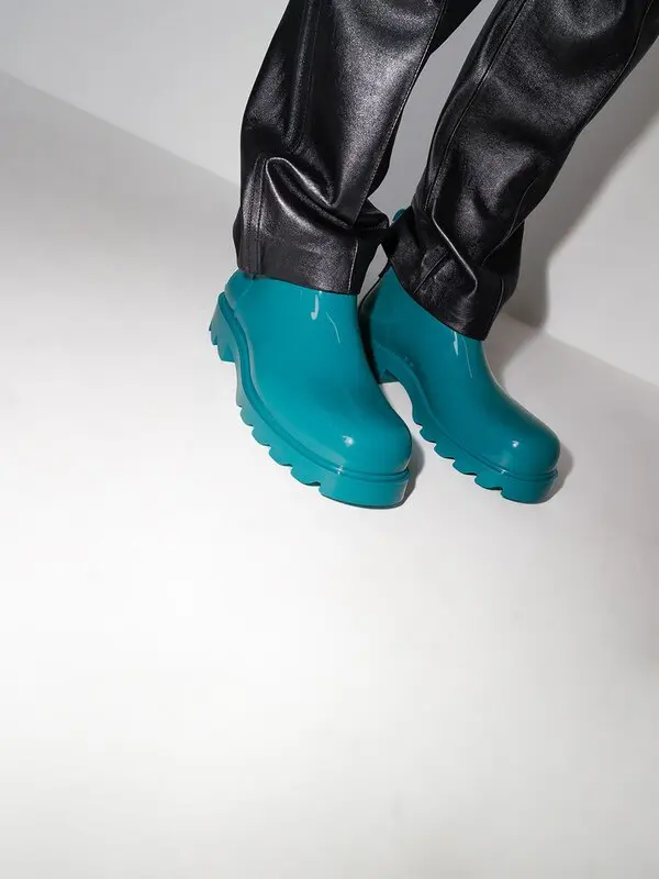 Bottega Veneta Stride Ankle Boots In Blue - 59% Off | Editorialist