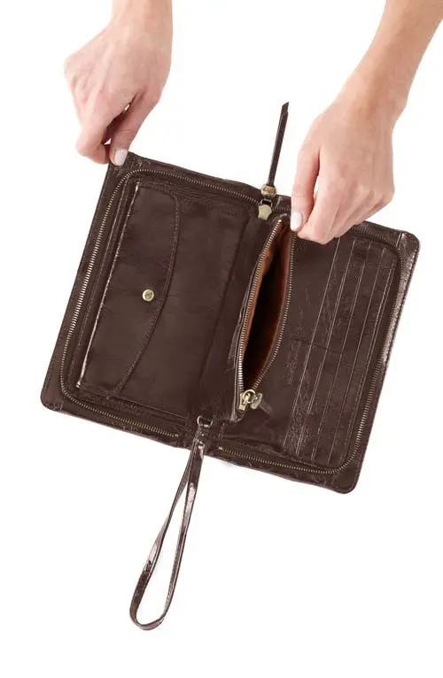 Hobo Leather Zip Clutch - Hearthstone