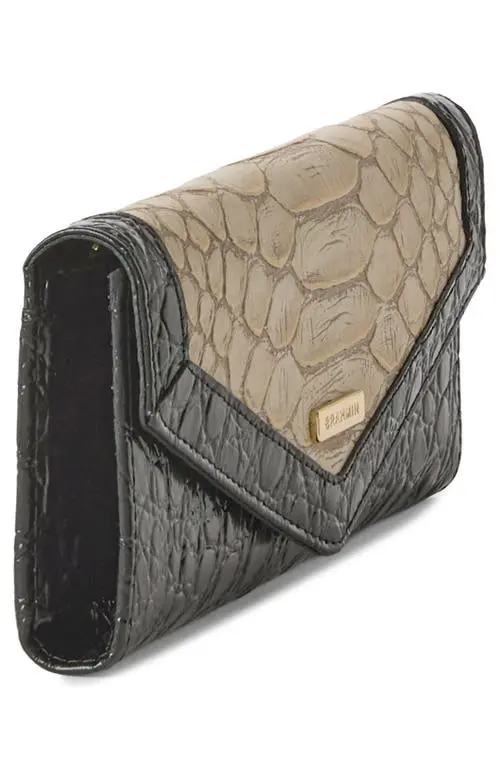 Brahmin Veronica Melbourne Croc Embossed Leather Wallet - Multi
