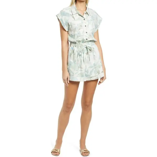 BTFL-LIFE Leaf Print Romper