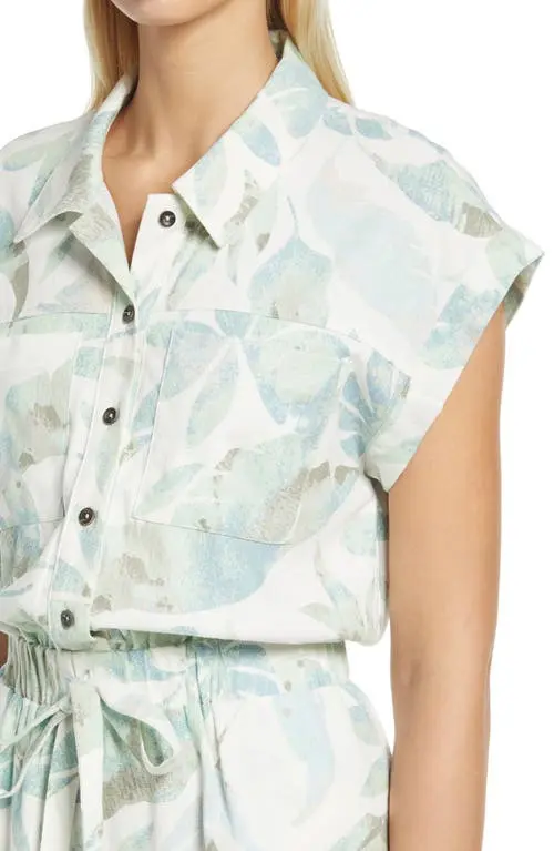 BTFL-LIFE Leaf Print Romper