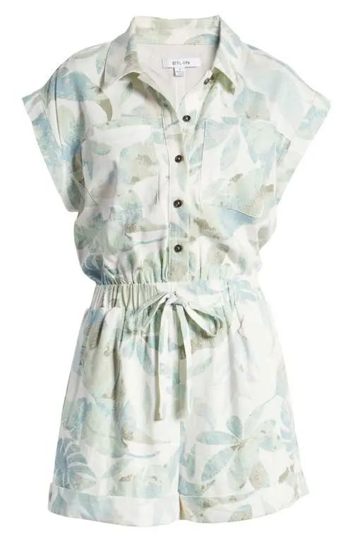 BTFL-LIFE Leaf Print Romper