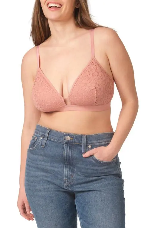 LIVELY Floral Lace Bralette - Shell Pink