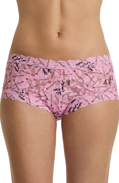 Hanky Panky Print Boyshorts - Perfect Match Pink