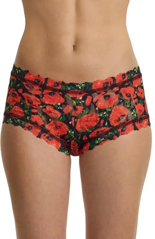 Hanky Panky Print Boyshorts - Poppy Holiday