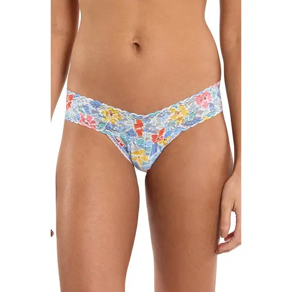 Hanky Panky Print Low Rise Thong - Floral Mosaic