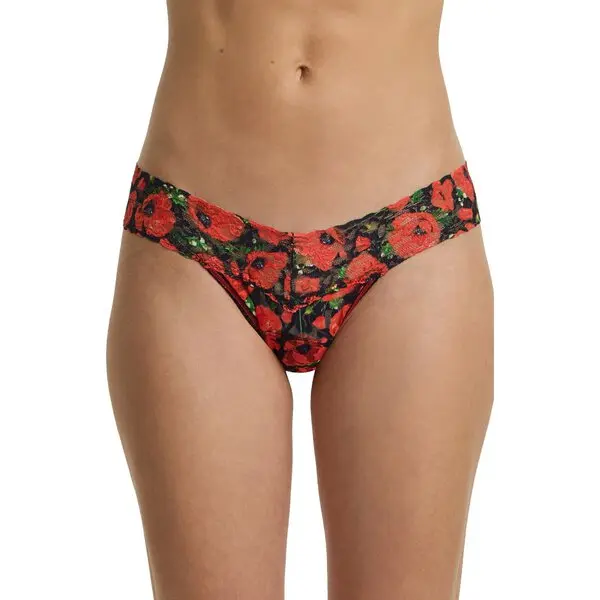 Hanky Panky Print Low Rise Thong - Poppy Holiday