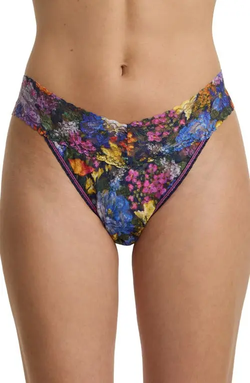 Hanky Panky Print Original Rise Thong - Impressionist Blue
