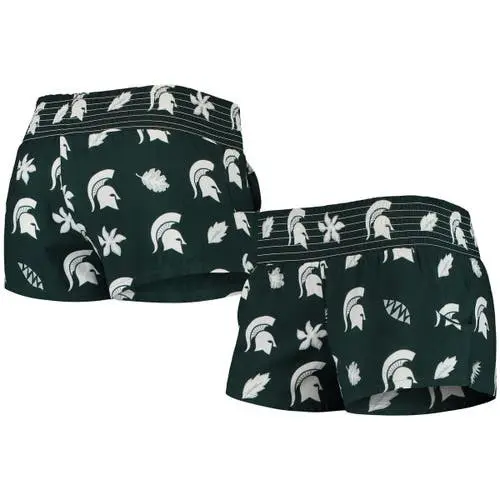 WES & WILLY Michigan State Spartans Beach Shorts - Green