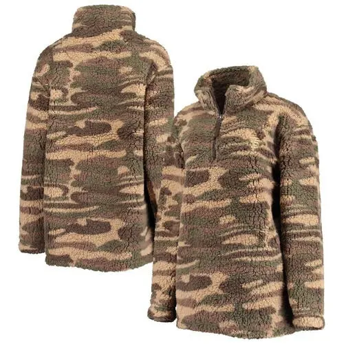 G-III 4HER BY CARL BANKS San Francisco Giants Sherpa Quarter-zip Jacket - Camo
