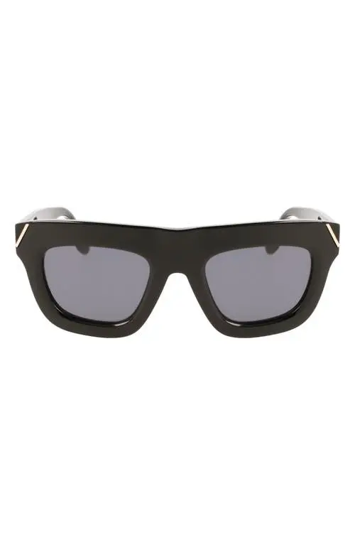 Victoria Beckham 51mm Sculptural Square Sunglasses - Black