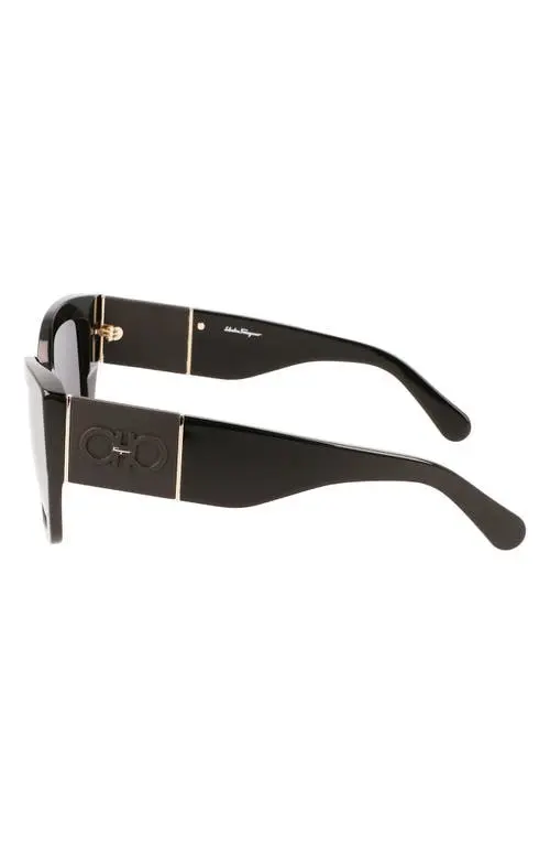 FERRAGAMO Gancini 51mm Modified Rectangular Sunglasses