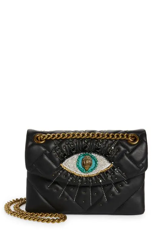 Kurt Geiger Mini Kensington Eye Leather Crossbody Bag - Black