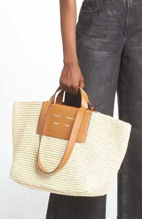 Proenza Schouler White Label Large Morris Raffia Tote In Ivory