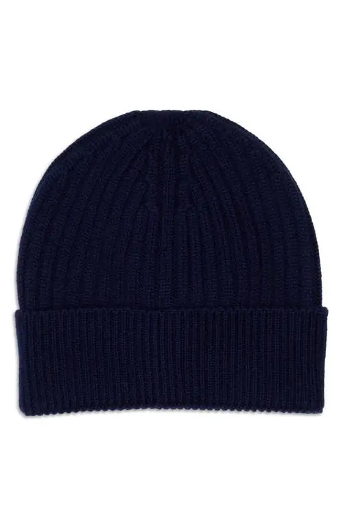Moncler Embroidered Logo Rib Wool Beanie