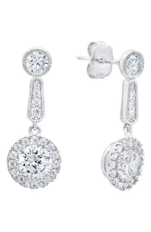 CRISLU Andrew Prince For Drop Earrings - Platinum