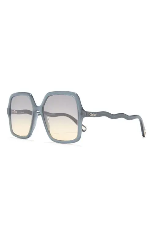 Chloé 58mm Gradient Rectangular Sunglasses
