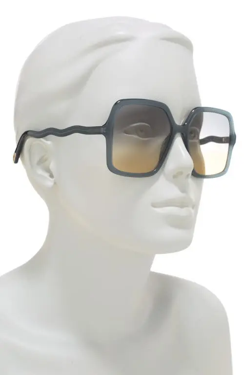 Chloé 58mm Gradient Rectangular Sunglasses