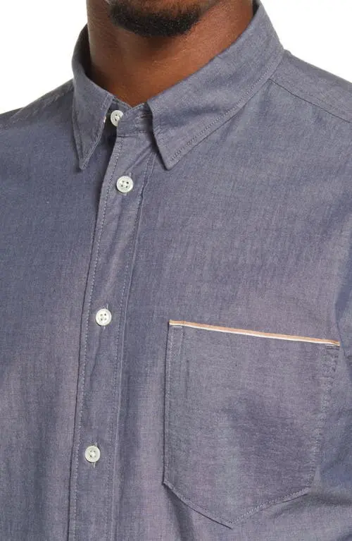 Billy Reid Msl One-pocket Button-down Shirt - Blue