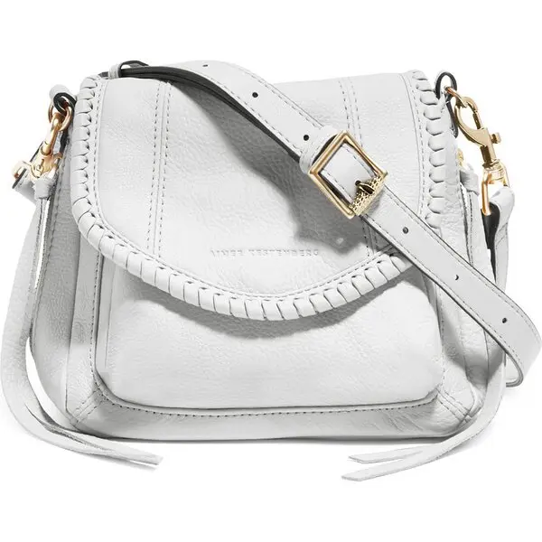 AIMEE Mini Convertible Leather Crossbody Bag - Cloud