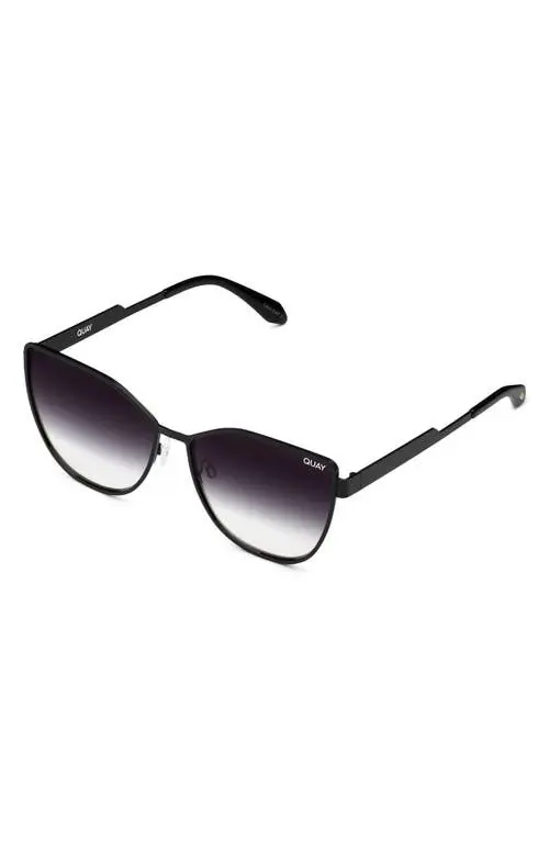 Quay in pursuit black to coral Quay Australia In Pursuit Cat Eye Sunglasses, Black/Smoke to  main image 4
