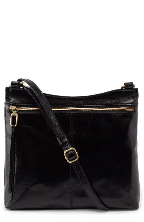 Hobo Cambel Leather Crossbody Bag - Black