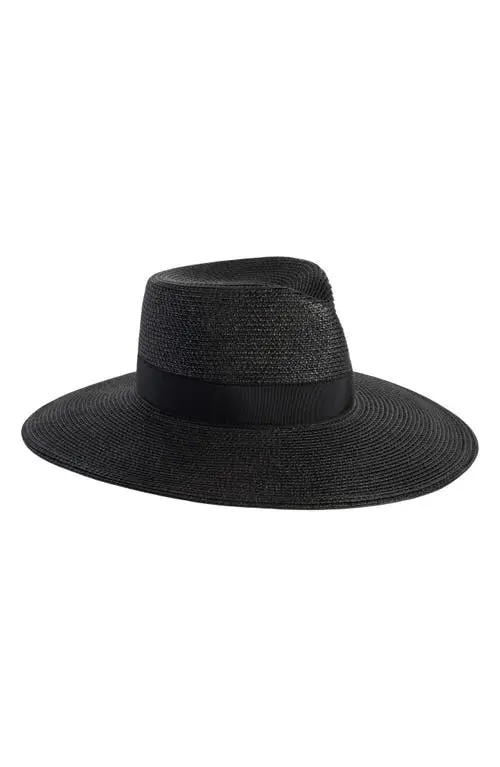 Eric Javits Daphne Wide Brim Fedora - Black