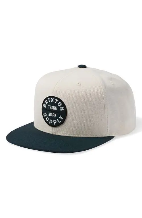 Brixton Oath Iii Snapback Baseball Cap - Charcoal/ Off White