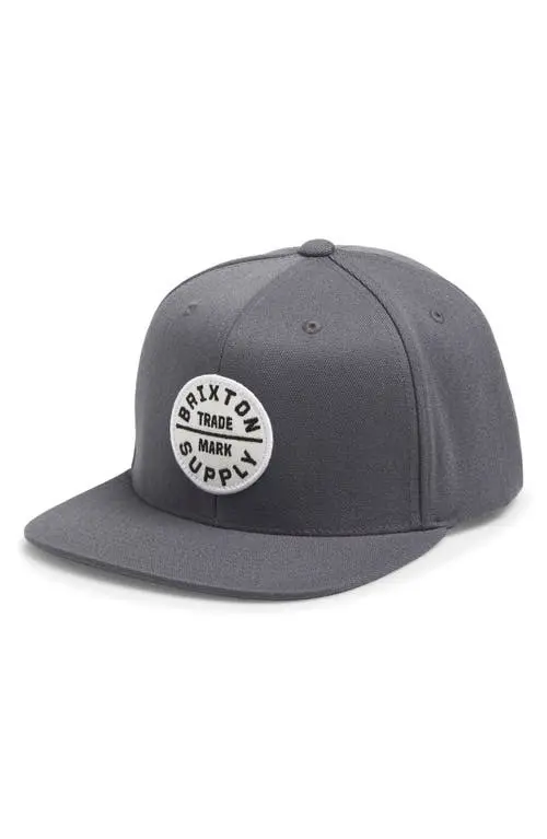 Brixton Oath Iii Snapback Baseball Cap - Future Grey