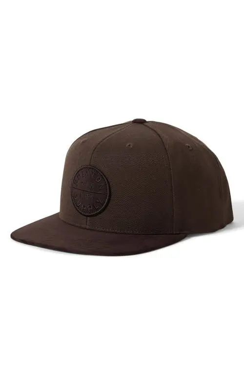 Brixton Oath Iii Snapback Baseball Cap - Pinecone Brown/brown Suede