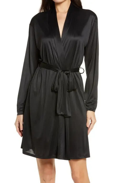 Natori Enchant Charmeuse Robe - Black