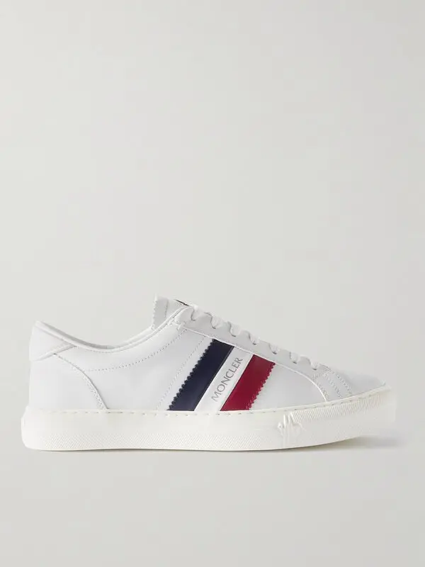 Moncler Striped Leather Sneakers